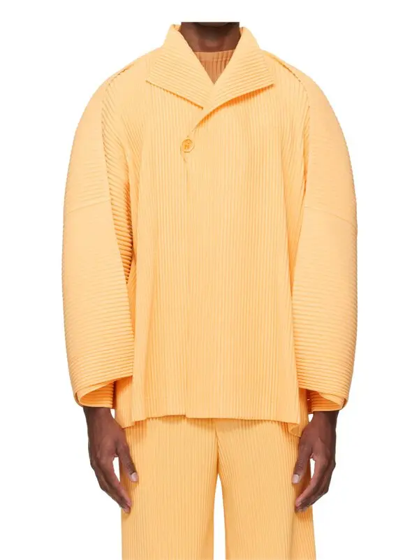 Issey Miyake Pleated Casual Jacket - Steel Yellow