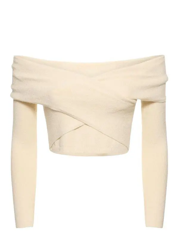 Simkhai Aiden Off-shoulder Stretch Viscose Top - Nude