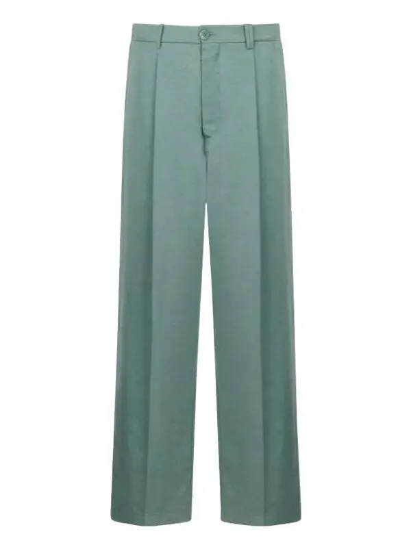 Marni Wide-leg Satin Trousers - Green
