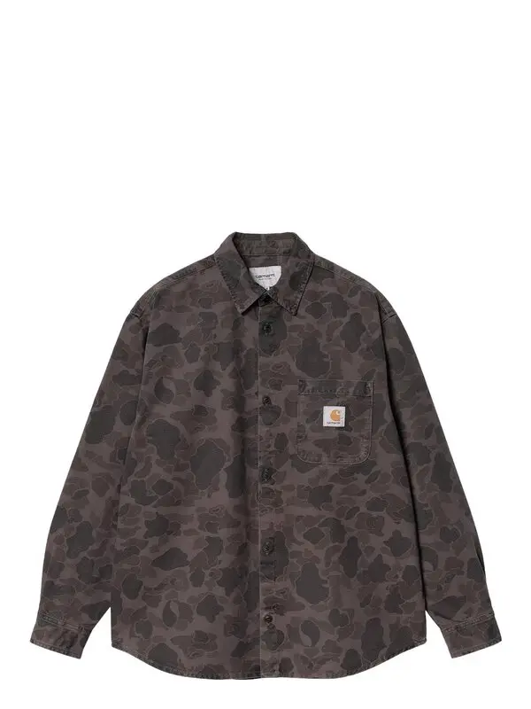 Carhartt Work In Progress Duck Camouflage Printed Shirt - Black