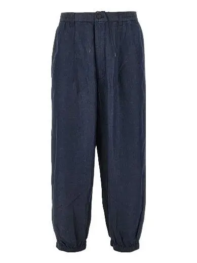 Emporio Armani Elasticated Waistband Trousers - Black