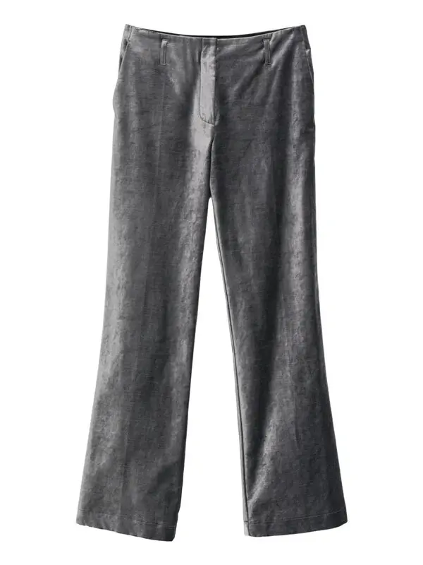 FORTE_FORTE Velvet Trousers With Belt Loops - Black