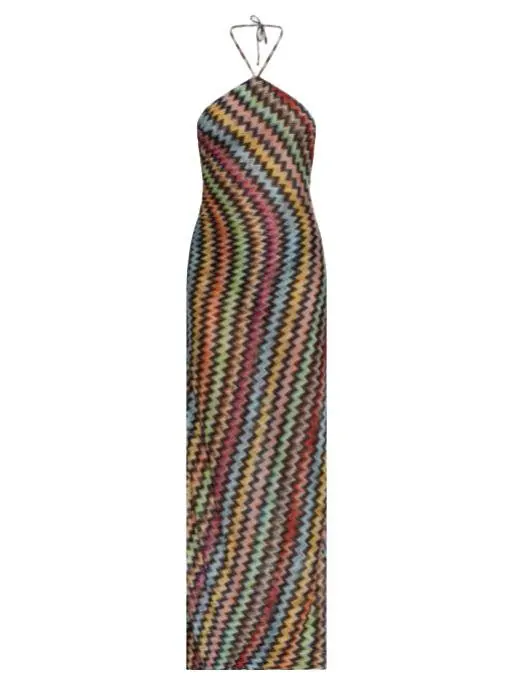Missoni Zigzag Knit Maxi Dress - Brown