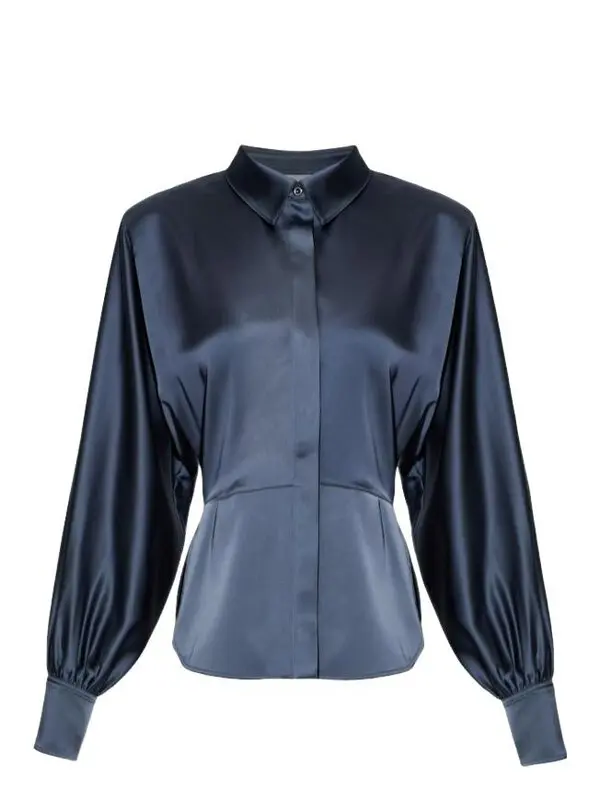 IRO PARIS Long Sleeve Shirt With Classic Collar - Blue