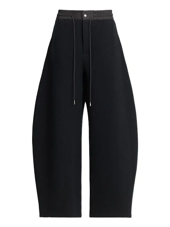 Sacai Sponge Cotton Blend Sweatpants With Drawstring Waist - Black