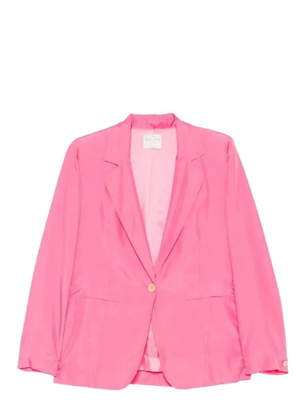 FORTE_FORTE Habotai Silk Single-breasted Jacket - Pink