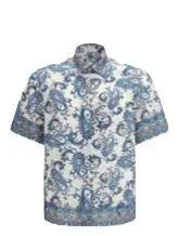 Etro Floral Paisley Printed Oversized Shirt - Gray