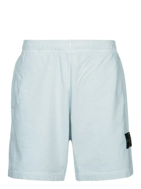 Stone Island Logo Patch Shorts - Sky Color
