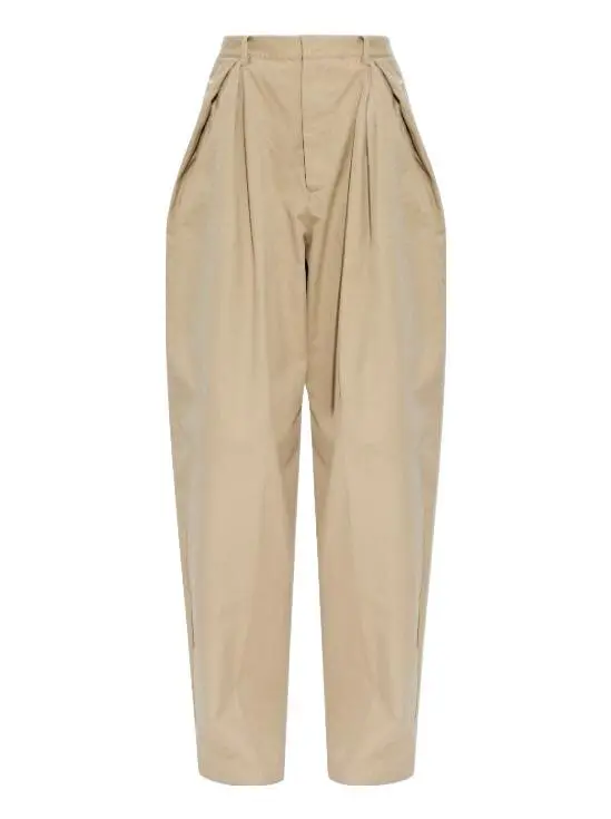 Dsquared2 Pleated Wide Leg Trousers - Beige