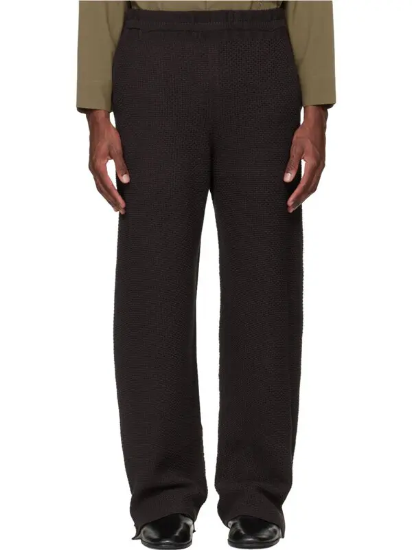 Issey Miyake Knit Casual Pants - Brown
