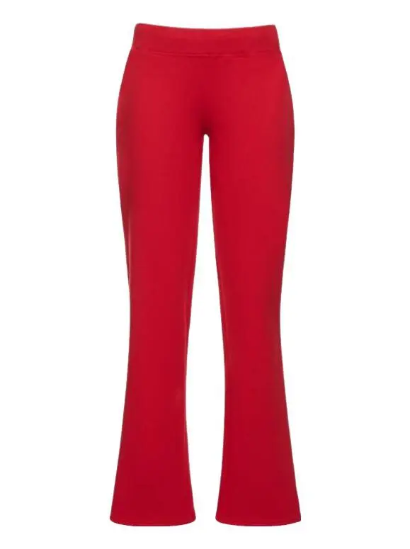 MOWALOLA Logo Print Cotton Jersey Sweatpants - Red