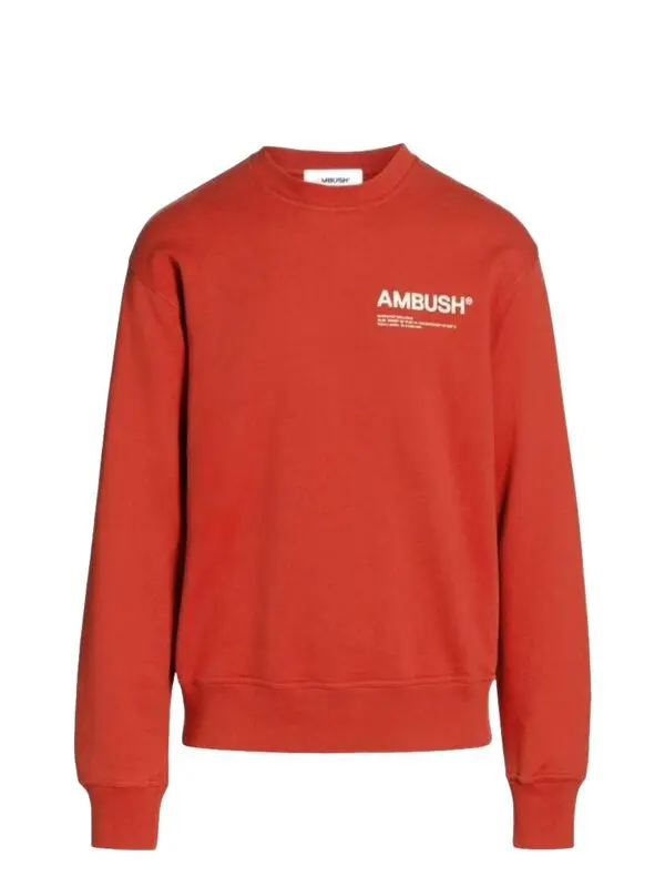 AMBUSH Logo Print Relaxed Crewneck Sweatshirt - Red