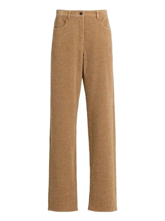 THE ROW Clair Wide Leg Wool Blend Pants - Brown