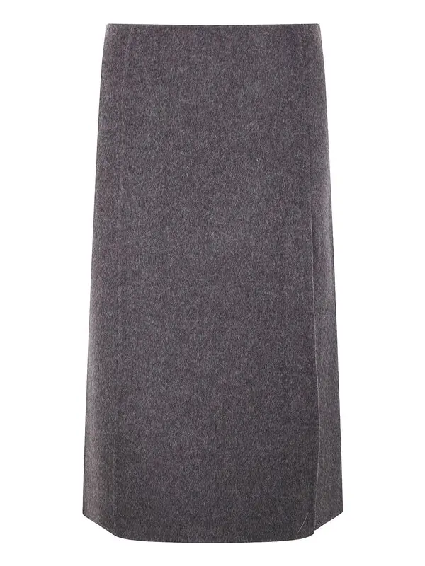 P.a.r.o.s.h Wool Midi Skirt - Black