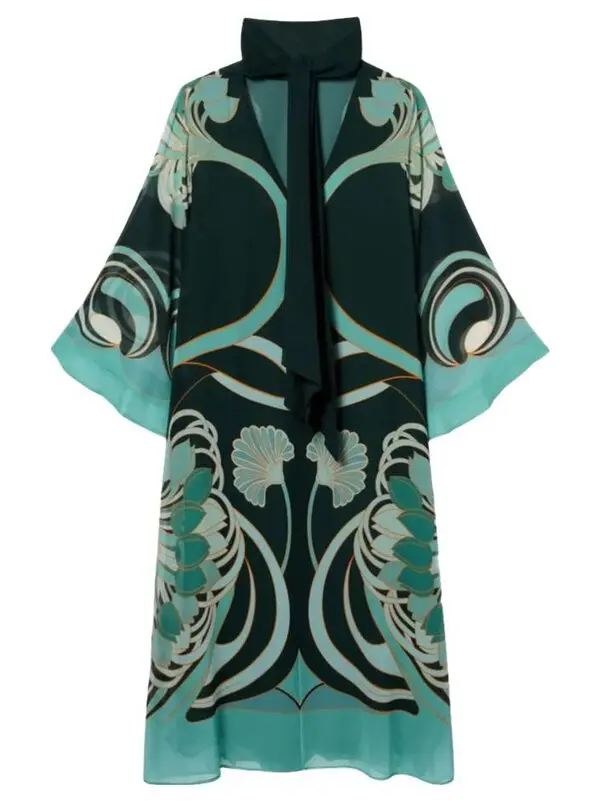 La DoubleJ Magnifico Printed Midi Dress - Black