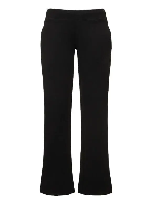 MOWALOLA Logo Print Cotton Jersey Sweatpants - Black
