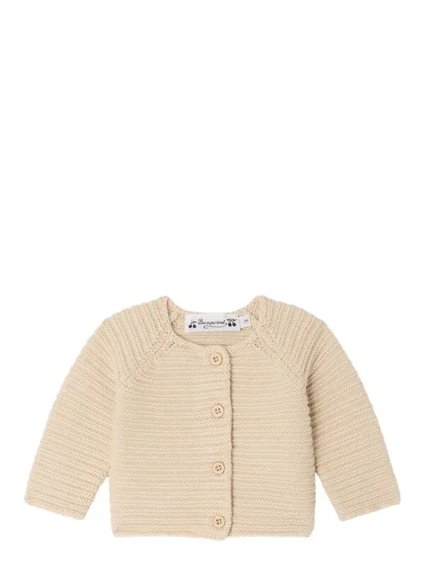 Bonpoint Textured Knit Cardigan - No