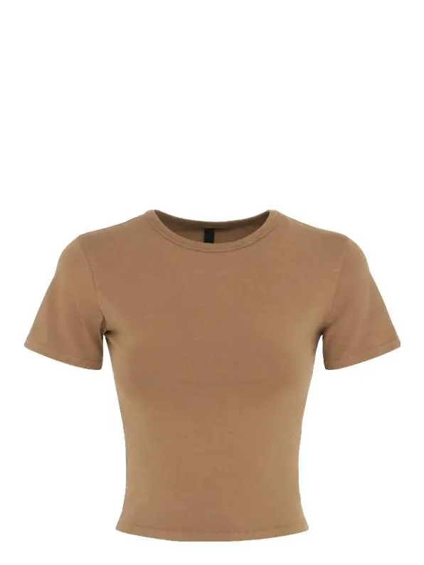 ENTIRE STUDIOS Micro Cropped T-shirt - Brown
