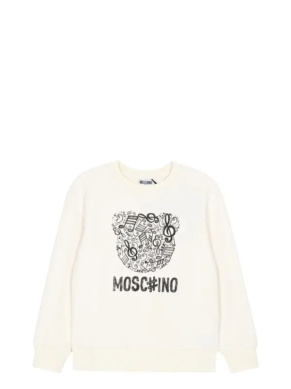 Moschino Long Sleeve Crewneck Sweatshirt - White