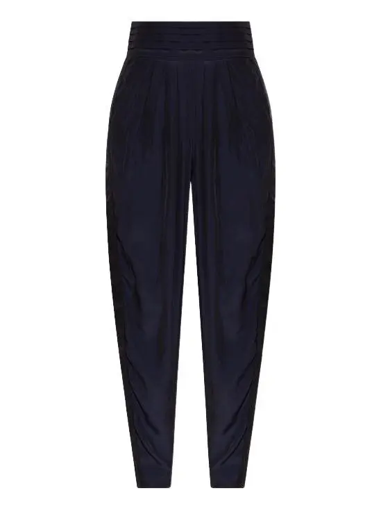 LANVIN High-waisted Tapered Leg Trousers - Black