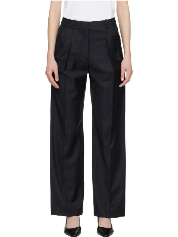 Loulou De Saison Sbiru Pleated Trousers - Black