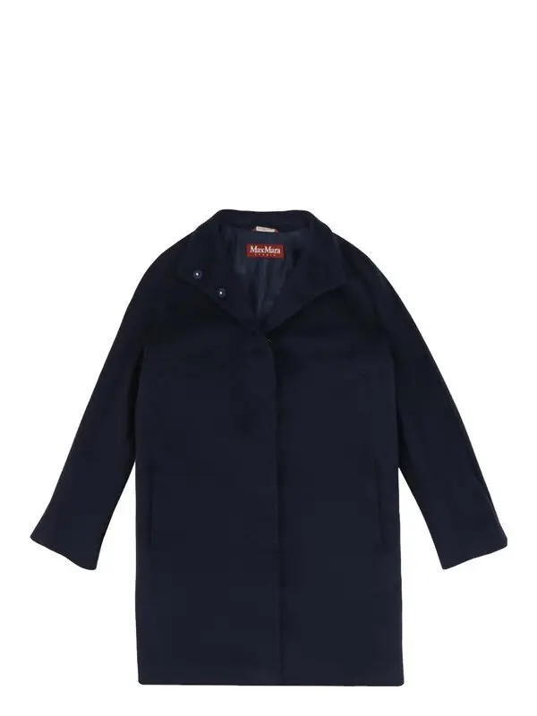 Max Mara Medium Length Overcoat - Blue