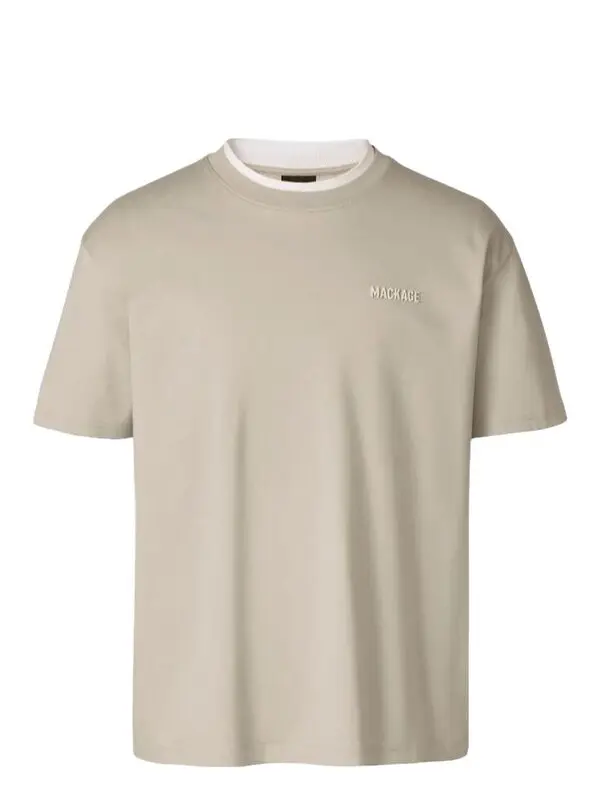 Mackage Layered Logo T-shirt - Nude