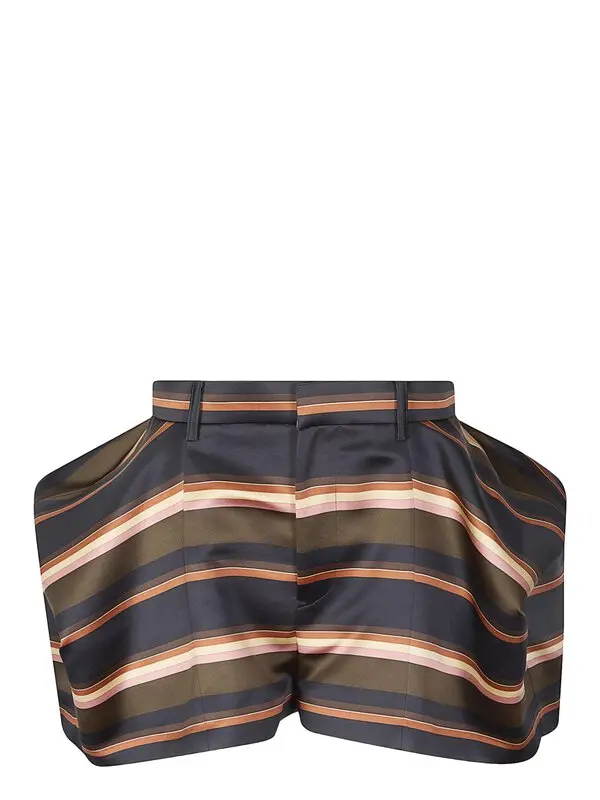Sacai Horizontal Stripe Tailored Shorts - Black
