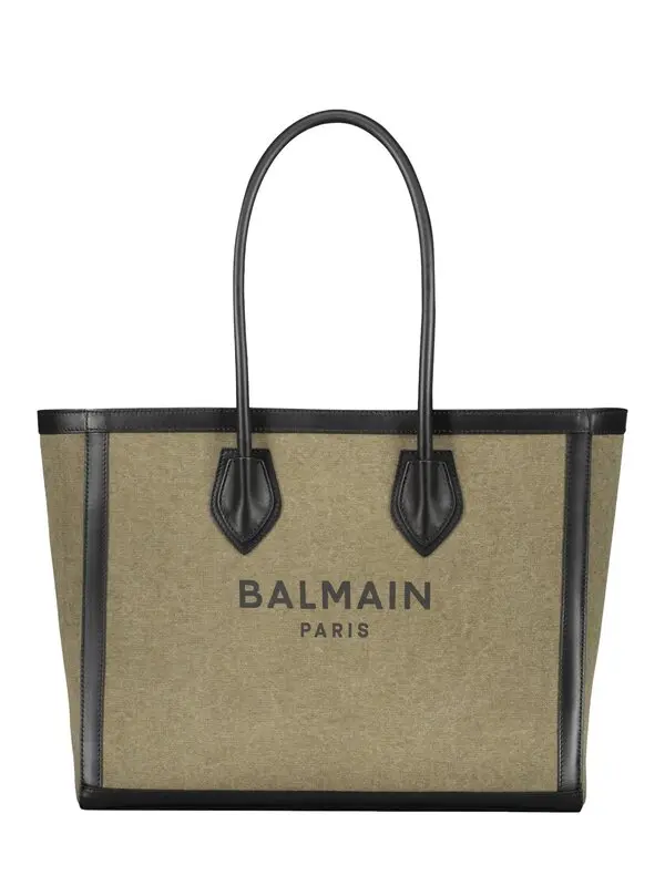Balmain Logo Lettering Tote Bag - Brown