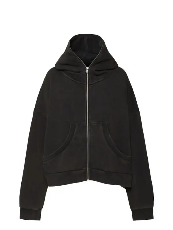 ENTIRE STUDIOS Zip Cotton Hoodie - Black