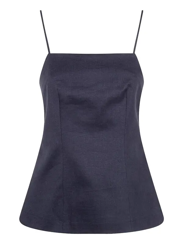 SEMICOUTURE Columbine Sleeveless Top - Black