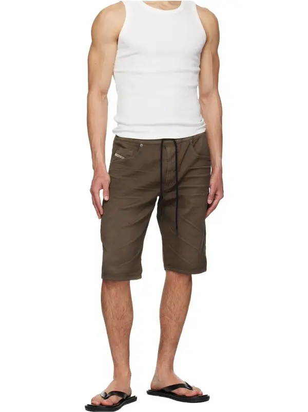 DIESEL® D-krooley-short Jog Jogg Denim Shorts - Brown