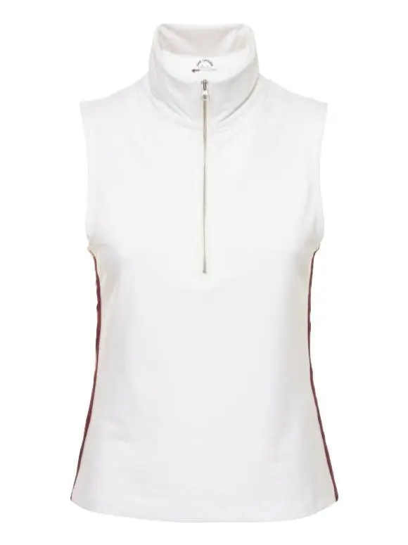 The Upside Embroidered Logo Vest - White