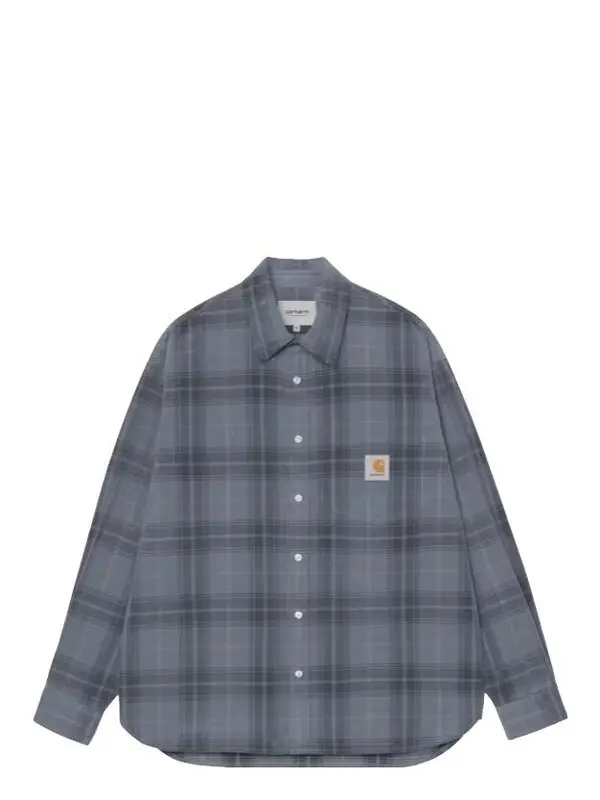 Carhartt Work In Progress L/s Wilber Plaid Pocket Shirt - Gray