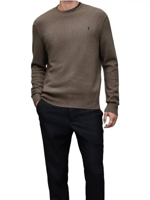 ALLSAINTS Statten Crew Neck Knitwear - Crushed Brown