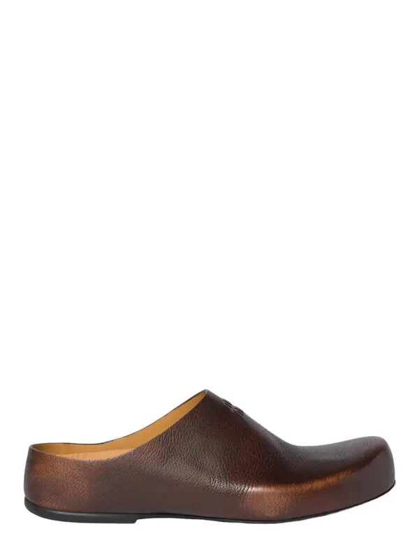 Miu Miu Logo-embossed Round Toe Mules - Zitan