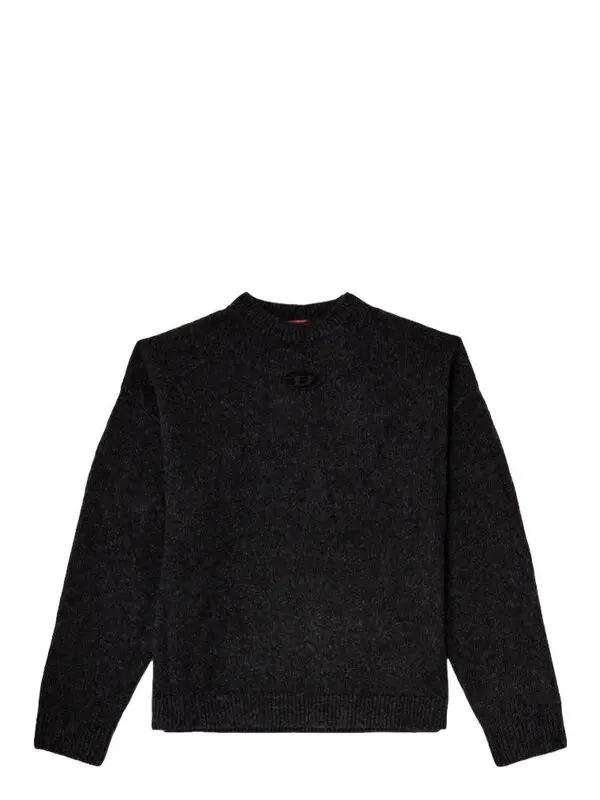 DIESEL® K-areeso Logo Cut-out Sweater - Black
