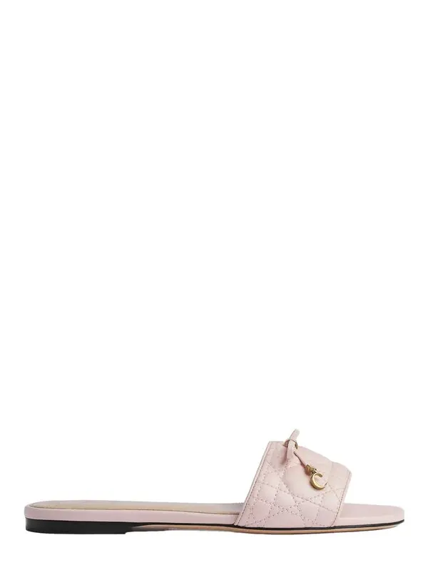 Dior Quilted Cannage Slides - Pink