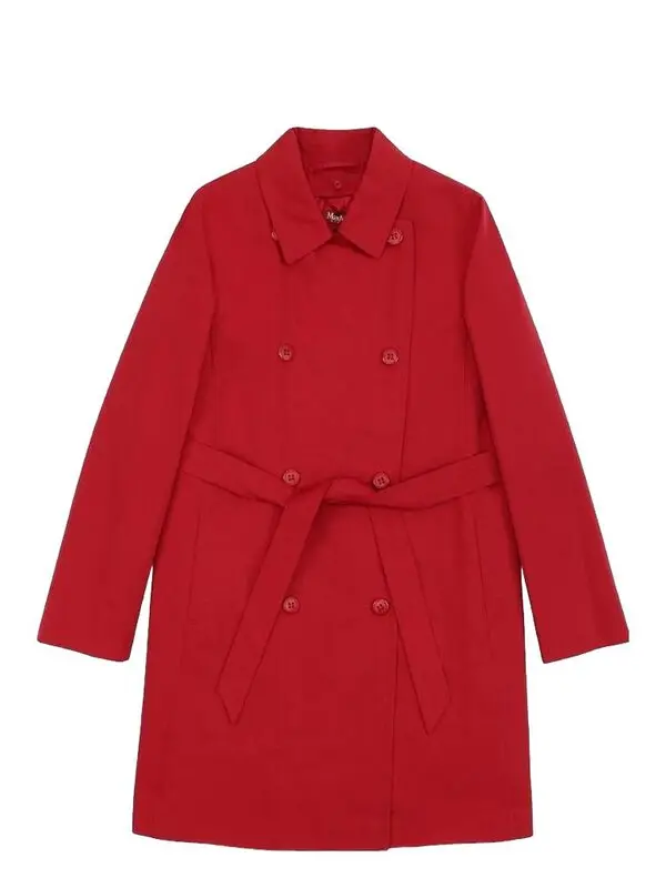 Max Mara Double-breasted Belted Coat - Red