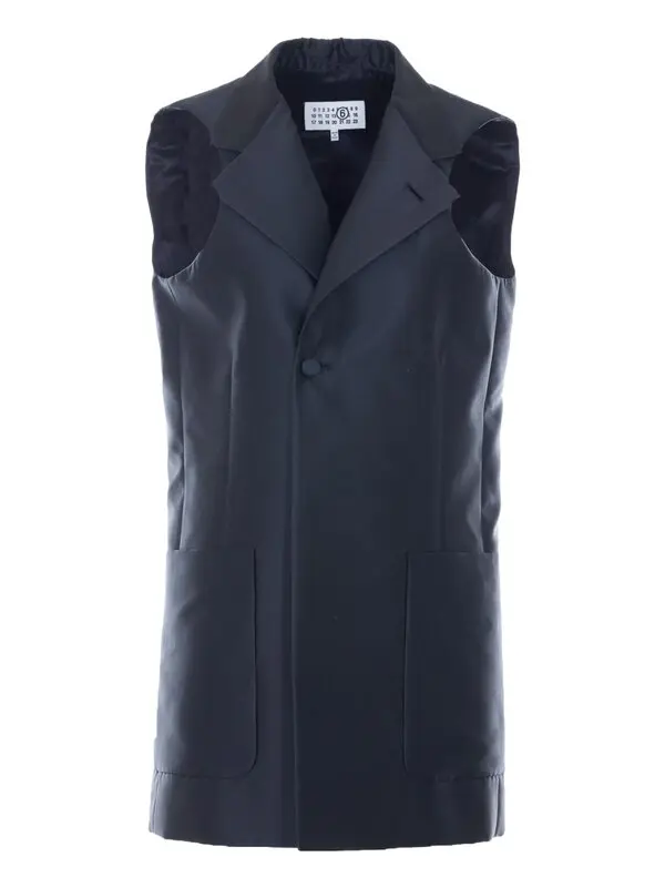 MAISON MARGIELA V-neck Waistcoat With Button Closure And Patch Pockets - Black