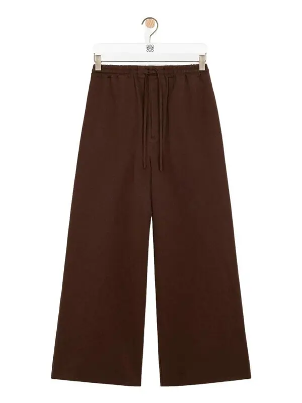 Loewe X Paula's Ibiza Wide Leg Trousers - Chocolate Brown