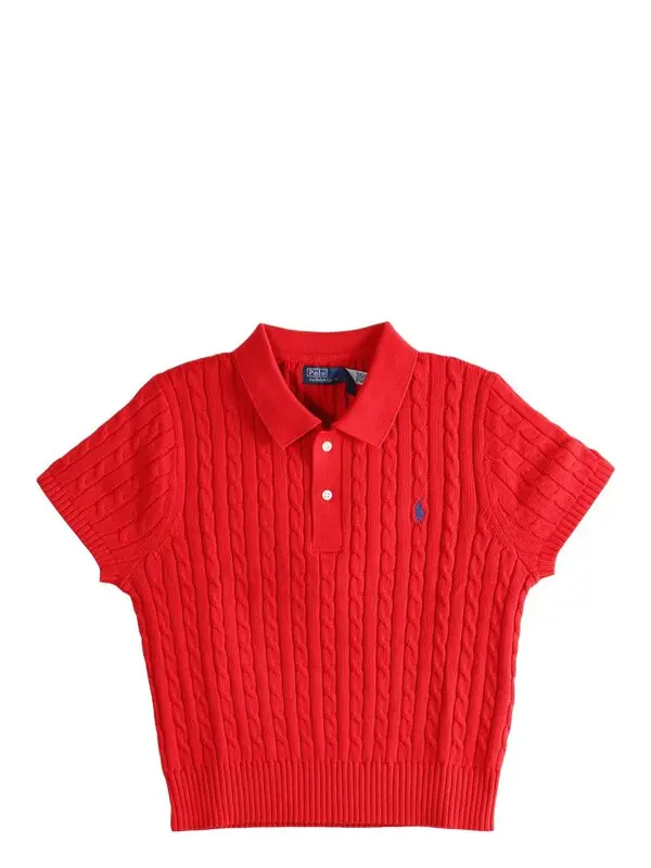 Polo Ralph Lauren Short Sleeve Knitted Polo Shirt - Red