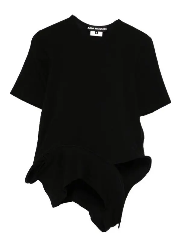 Junya Watanabe Structured Hem T-shirt - Black