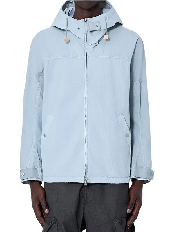 Stone Island Marina Drawstring Hooded Jacket - Blue