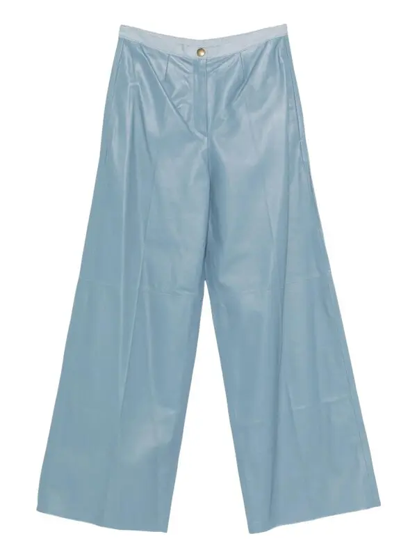 FORTE_FORTE High-waisted Wide Leg Trousers - Blue