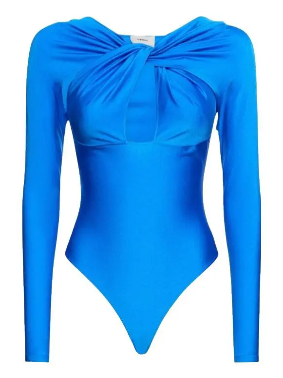 Coperni Cutout Stretch Jersey Bodysuit - Blue