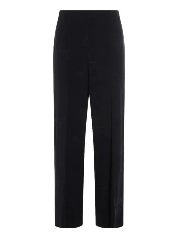 TWINSET Jacquard Straight-leg Trousers - Black