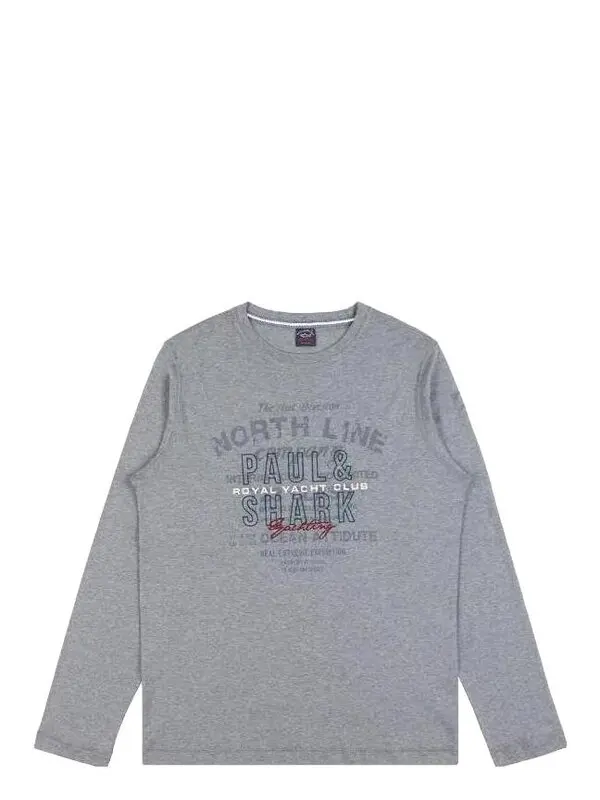 PAUL  SHARK Logo Long-sleeved T-shirt - Gray