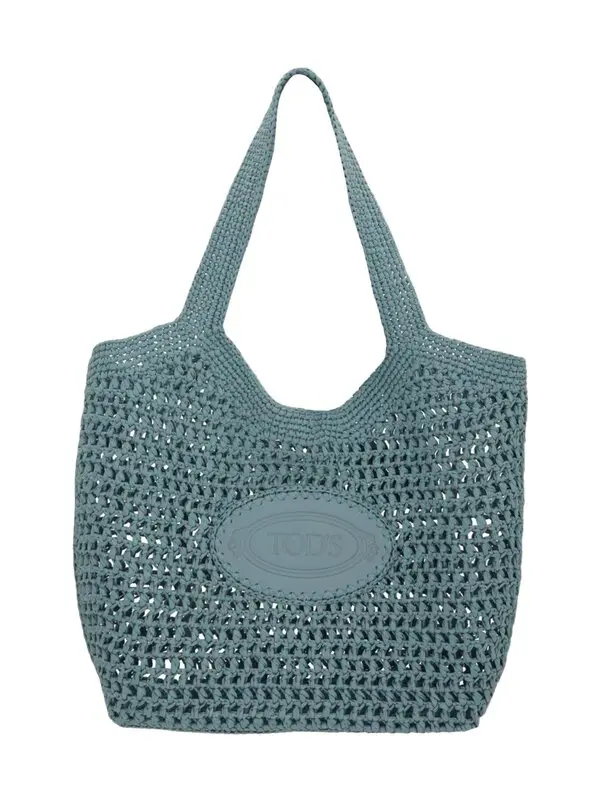 TOD'S Woven Shoulder Bag - Green