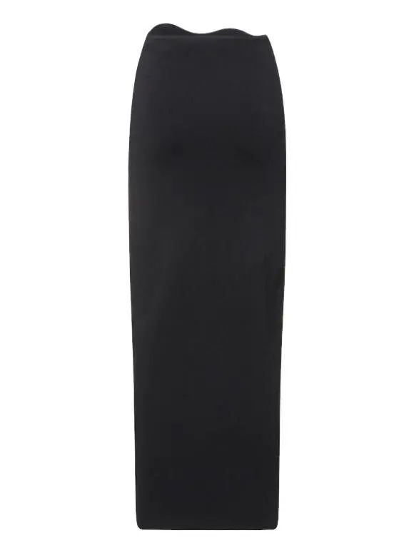 Christopher Esber High Waist Rib Jersey Skirt - Black